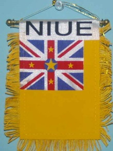 Niue Mini Car Flag