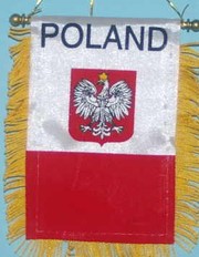 Poland Mini Car Flag